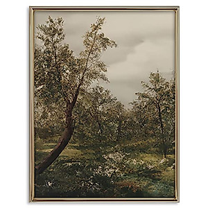 Vintage Landscape Wall Art - Antique Art Prints for Home Decor - Rustic Farm and Country Landscape Wall Decoration for Living Room, Dining Room - 11x14 inches, Ready to Frame (Between the Trees)