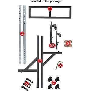 SimFab Single TV Floor Stand for Racing and Flight Simulators Model HD | TV Set Mount Bracket Style 40, 42, 47, 49, 55, 65 TVs (Single TV Stand, Heavy Duty Mount Bracket)