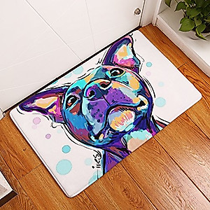 LANGUGU Home Garden Non-Skid/Slip Rubber Back Kitchen Mat Bath Rug Entrance Mat Golden Retriever Dog Watercolor Machine Washable Indoor Outdoor Hallway Carpet