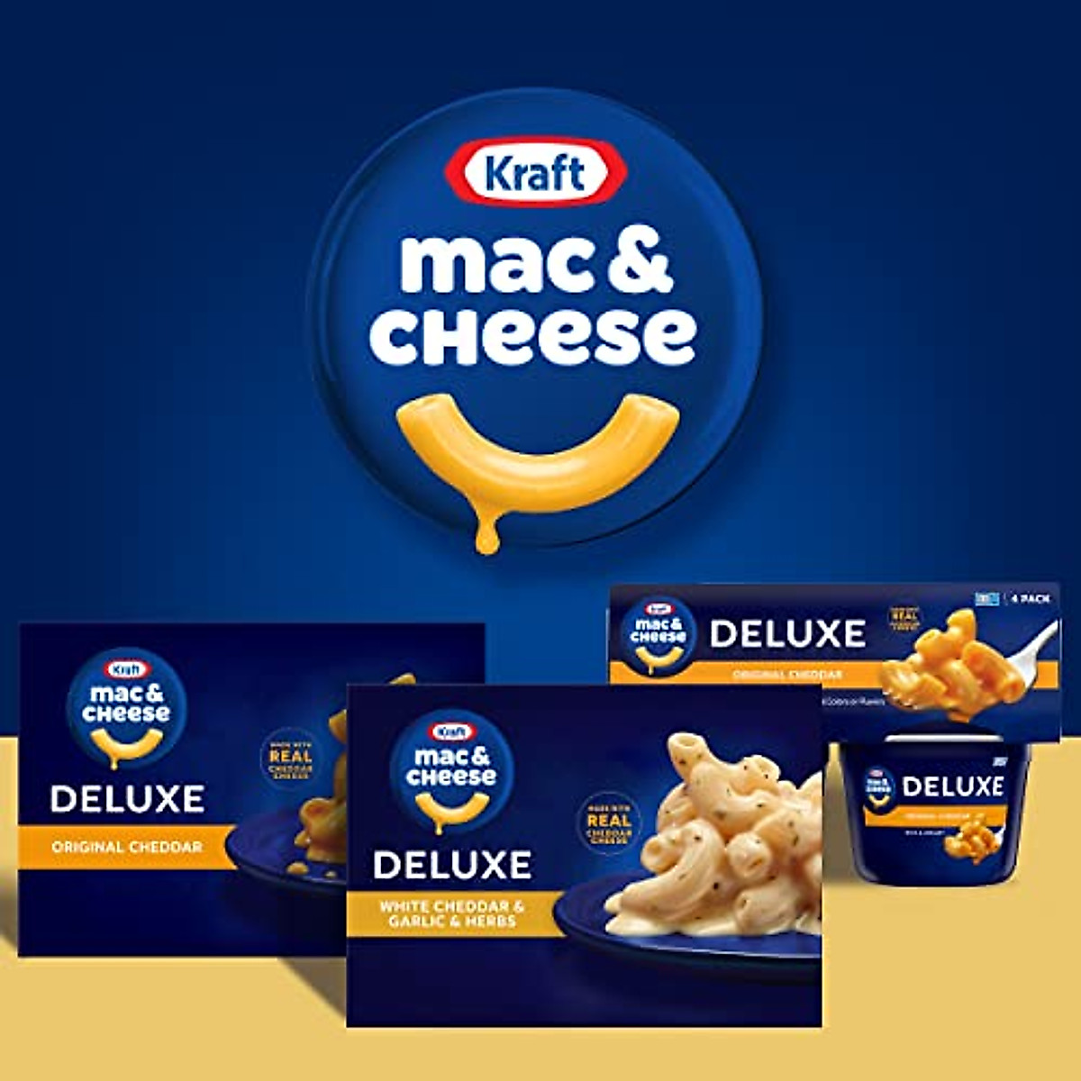 Kraft Deluxe White Cheddar & Garlic & Herbs Macaroni & Cheese Dinner (11.9 oz Box)
