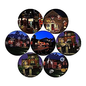 Lovedfgh Christmas Snowflake Lights Christmas Window Projector Lights, Movies Festival LED Projection Decoration Spotlight, Switch Between Christmas The Best Gift for Children at Christmas 11.12