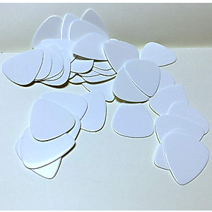 Plain White Guitar Picks (20 picks in a packet)