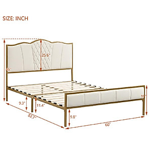Borghetto Queen-Size Modern Upholstered Bed Frame with Tufted Headboard