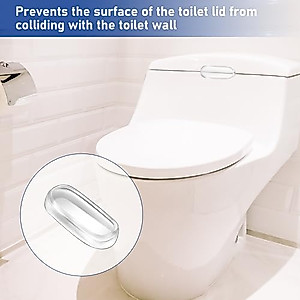 Toilet Seat Buffer, Pack of 20 Toilet Seat Bumpers, Toilet Seat Buffers Universal Replacement Bumpers, Toilet Seat Replacement Parts Buffers, Reduce Noise Gaps, for Families, Schools and Hospitals