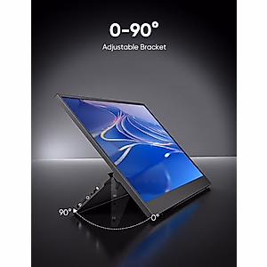 Portable Monitor 14.1'' FHD 1080P Laptop Monitor USB-C HDMI Travel Monitor for Laptop, Ultra-Slim IPS HDR Display w/Speakers, External Small Monitor for PC Phone Mac Xbox PS5/4 Switch