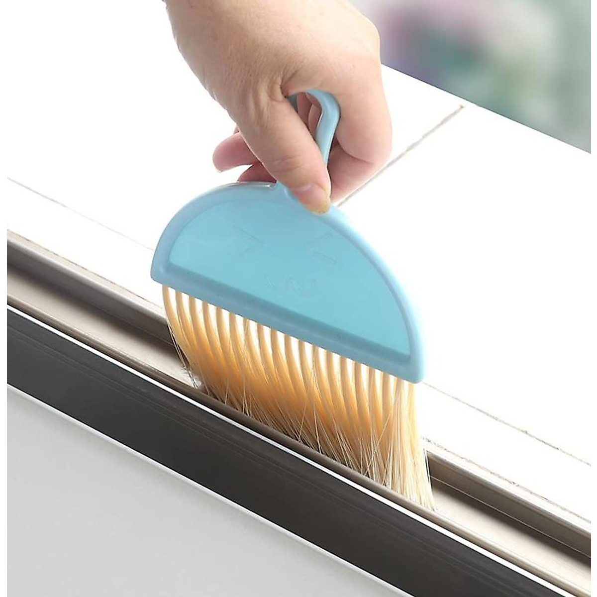 Small Broom and Dustpan Set for Home, Mini Clean Brush with Dust Pans Cute Hand Broom Brush Dust Pan with Hanger Hole, Small Cleaning Brush Set for Desktop Computer Table Keyboard (3PCS)