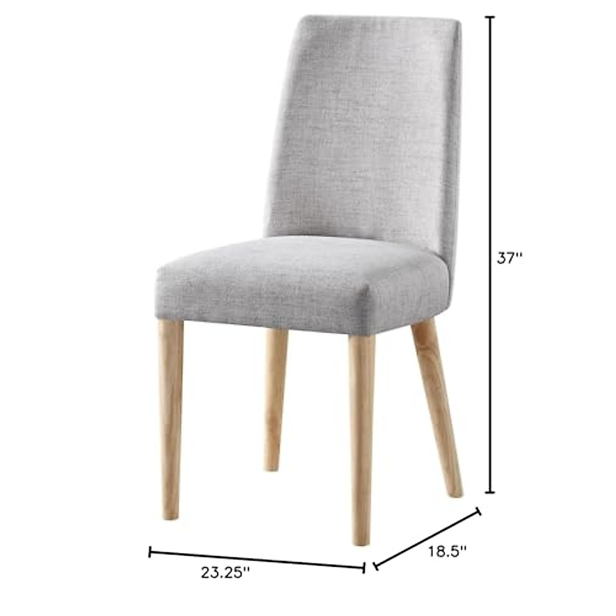 Solid Wood Arm Chair, Chair Living Room Accent Seating Gray Comfy Modern Home Furniture 18.50" L X 23.25" W X 37" H