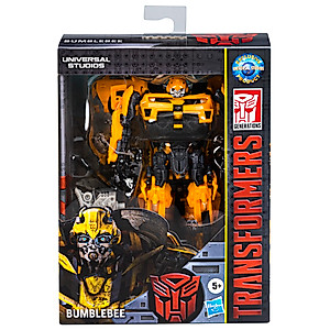 Transformers Toys Deluxe Class Universal Studios The Ride - 3D Bumblebee Action Figure - Ages 5 and Up, 4.5-inch