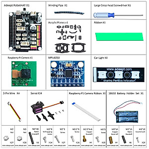 Adeept RaspClaws Hexapod Spider Robot Kit for Raspberry Pi 4 3 Model B+ B, STEAM Crawling Robot, OpenCV Target Tracking, Video Transmission, Raspberry Pi Robot with PDF Manual