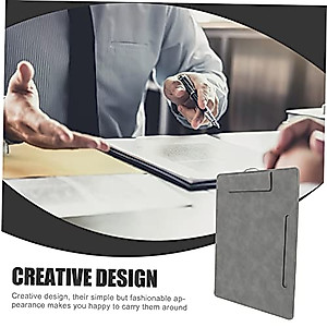 MAGICLULU Folder Board File Folder Organizer File Clipboards Writing Base Plate Writing Board Office Document Clip Conference Writing Board Exam Paper Base Pu Office Test Paper Holder Grey