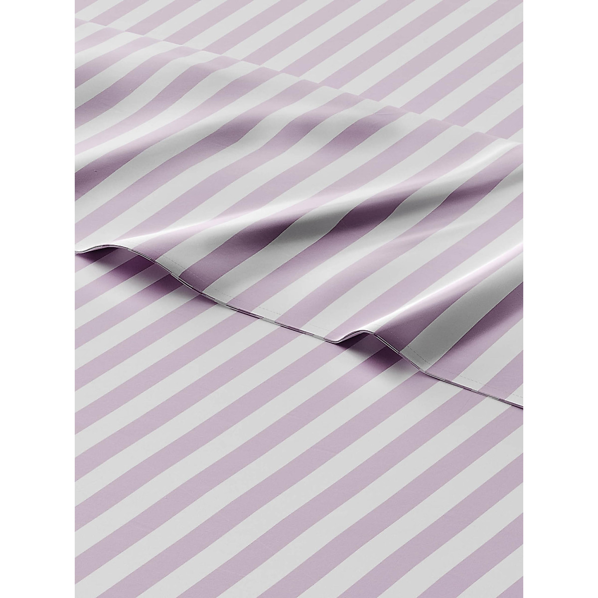 Kids Pink Pinstripes Full 4 Piece Sheet Set - Boys, Girls, Teens, Toddler - Easy Fit Deep Pockets - Breathable, Hotel Quality Sheets - Machine Washable - Wrinkle Free - Cute, Cozy, Soft - CGK Linens