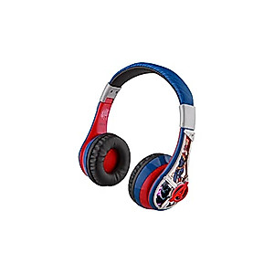 eKids Marvel Avengers Kids Bluetooth Headphones, Wireless Headphones with Microphone Includes Aux Cord, Volume Reduced Kids Foldable Headphones for School, Home, or Travel