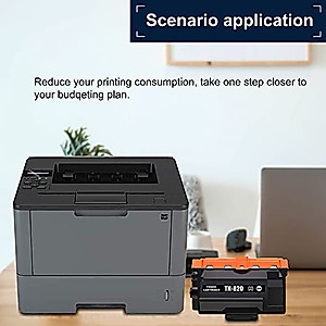(2 PK,Black) TN820 TN-820 High Yield Compatible Toner Cartridge Replacement for Brother DCP L5600DN L5500DN L5100DN L5650DN L6200DW HL L6200DW L6250DW /DWT L6400DW /DWT L5200DW L6300DW Printer