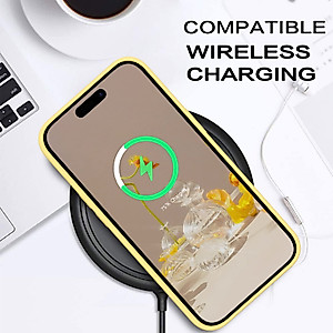 BENTOBEN Compatible iPhone 13 Pro Max Phone Case, Soft Silicone Gel Rubber Bumper Microfiber Lining Hard Back Women Shockproof Protective Cover for iPhone 13 Pro Max 6.7",Yellow