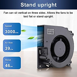 Wathai 120mm x 32mm Brushless Cooling Blower Fan 12V DC Dual Ball Centrifugal Fan High Airflow