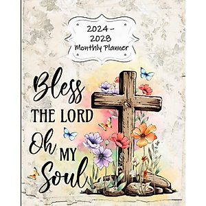 2024 - 2028 Monthly Planner: 5 Year Calendar | Schedule Organizer | 60 Months, January 2024 to December 2028 | Major Holidays Included | Christian | Jesus