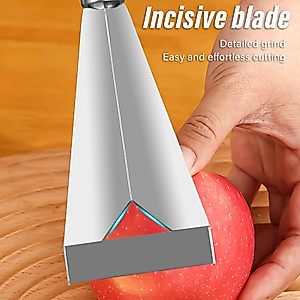 QFC Fruit Carving Knife, Stainless Steel Antislip Channel Knife Tool, V Shape Fruit Carving Tool Kitchen Accessories, Food DIY Carving Mold Tool for Home Kitchen (2PCS)