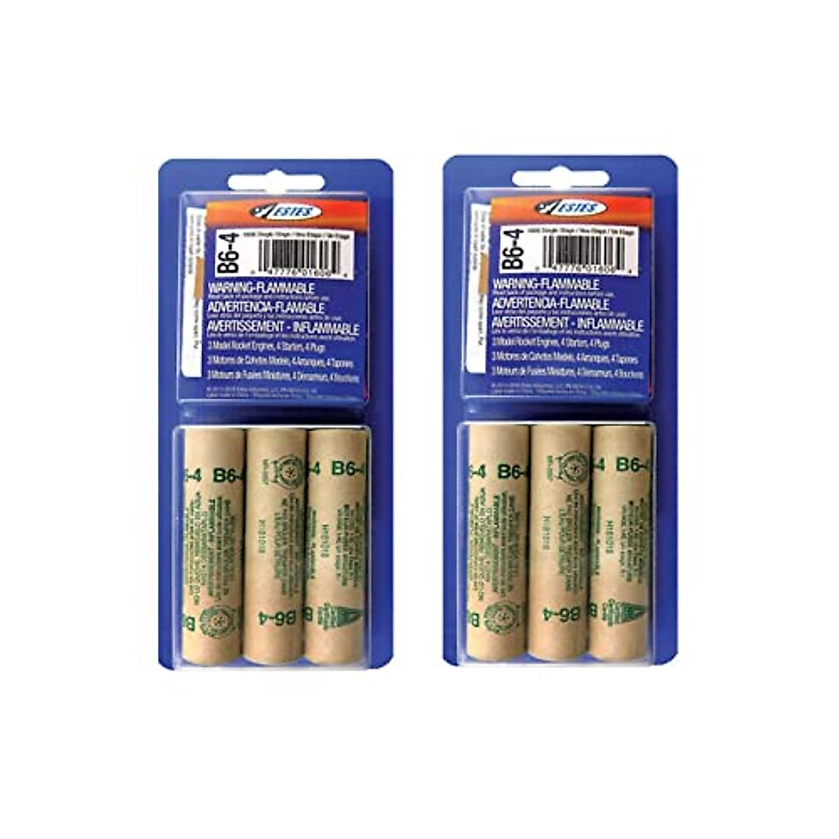 Estes B6-4 - 2 Packs of 3 for 6 Engines/Motors with Starters