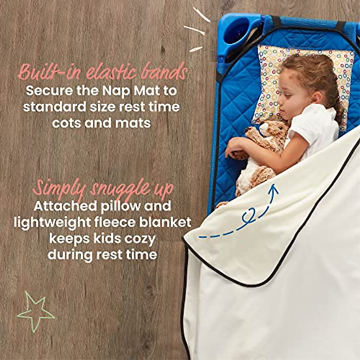 ECR4Kids Nap Mat Companion, Portable Bedding, Loopty Loop, 1-Piece