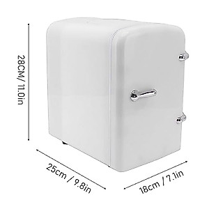 Cryfokt Mini Beauty Fridge, Portable Cooler Warmer Refrigerator AC100-240V 4L Cooling Warming for Bedroom (US Plug)