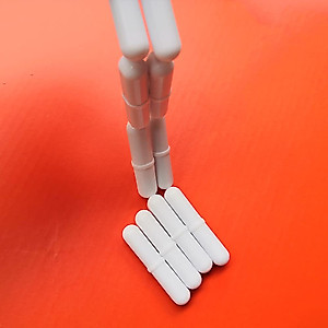 Magnetic Stirrer Stir Bars, Diameter 0.32" (8 mm), Length 1.6" (40 mm), 5 Pieces