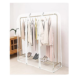 TzBBL Garment Rack Cover 5 Ft with Strong Zipper Protective Rail Cover 47" X 20" X 59" (120 X 50 X 150 cm)-Only Cover