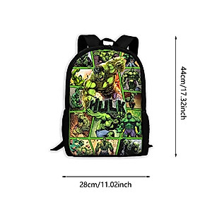 GCNqat Laptop Backpack Super Hero Backpacks 17 Inch Anime Bookbag for Boys Girls Travel Outdoor Activities