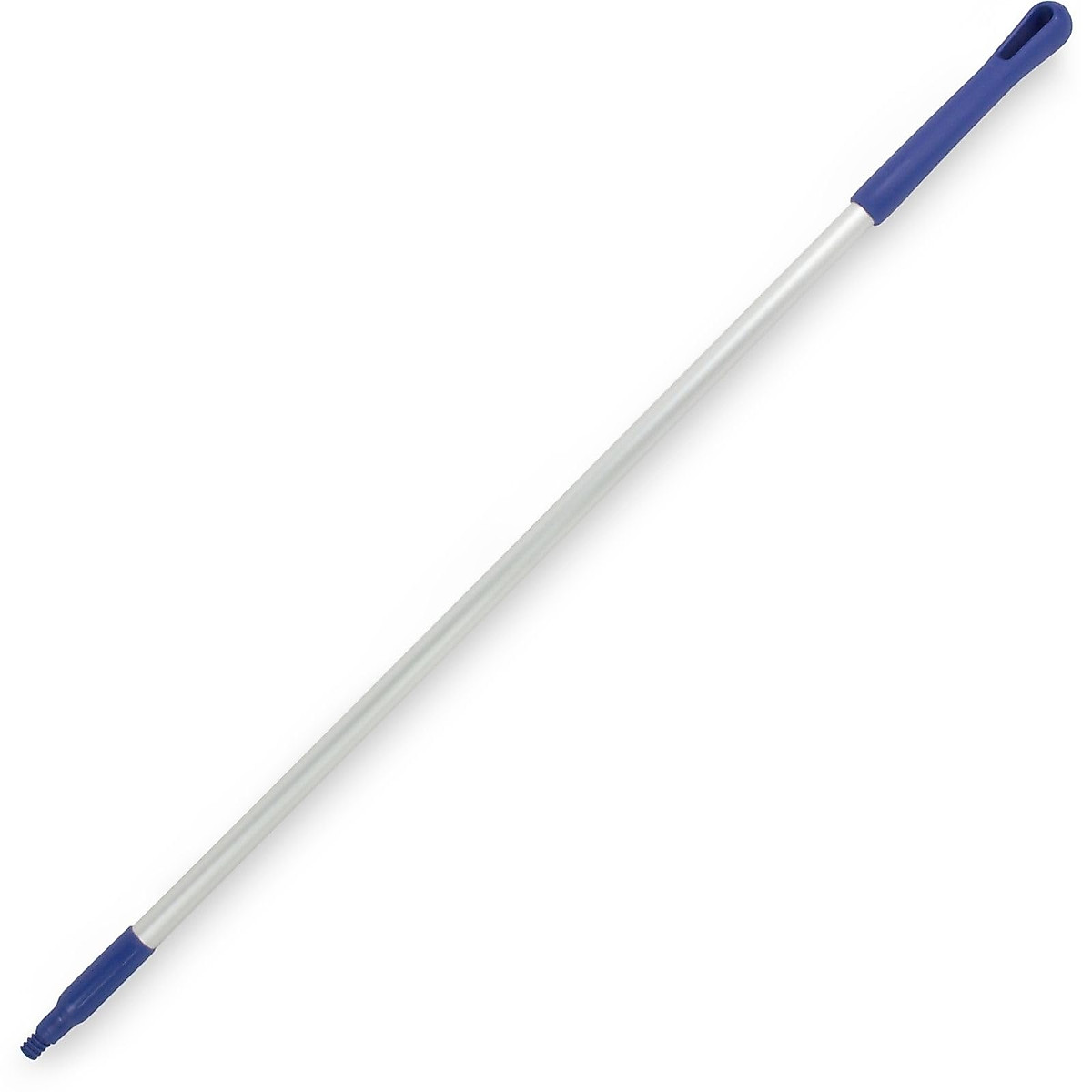 SPARTA Adjustable Aluminum Broomstick, 48” Mop and Broom Handle Replacement with Color-Coded System for Environments with Harsh Cleaning Agents, Aluminum, 48 Inches, Blue