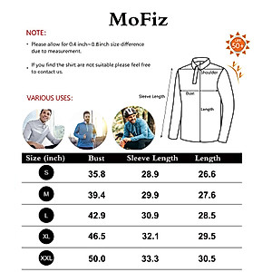 MoFiz Men's Quick-Dry Active Sports Shirts Quarter Zip Long Sleeve Running Pullover Athletic Outdoor Tops Dark Green L