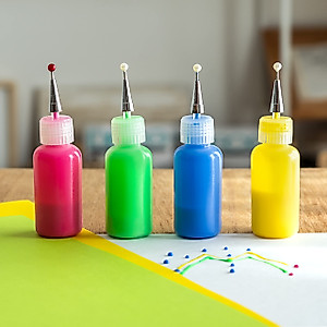 MAHITOI 4 Ultra-fine Tip Applicator Bottles 20ml Clear, for Storing & applying Craft Supplies & Mediums Like Glitter, Glue, Paint, Stains, Inks - Creative Crafter