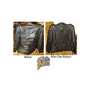 Doc Baileys Black Leather Detail Kit - Restore Your Black Leather & Vinyl Gear - Leather Cleaner, Conditioner, Waterproofer, & Protectant - Re-Dye & Maintain Your Favorite Leather to Look Like New