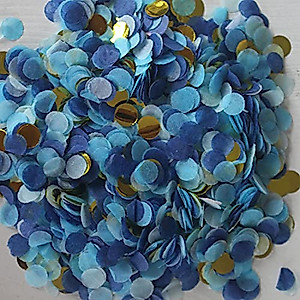 KADUOS (Pack of 2 Total120G/4.2Ounce)1.0CM(0.4Inch) Round Baby Gender Reveal Decorations , Tissue paper Gender Reveal Confetti, Paper confetti classroom decorations pink confetti, gold confetti