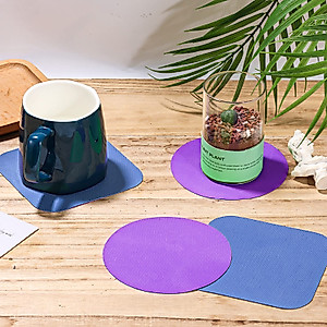4pcs Jar Opener Gripper Pads, Rubber Jar Grippers Multi-function Jar Opener for Seniors with Weak Hands Coasters (Blue, Purple)