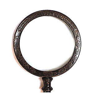 Vintage Antique Henry London Leather Case Brass Marine Handheld Magnifying Glass Astrologers Nautical Instrument - Xmas Gallery Gifts (Brown)