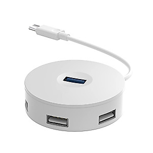 CUJUX USB HUB USB 3.0 USB 2.0 USB C HUB HUB 4 Port Computer Accessories USB Adapter (Color : White)