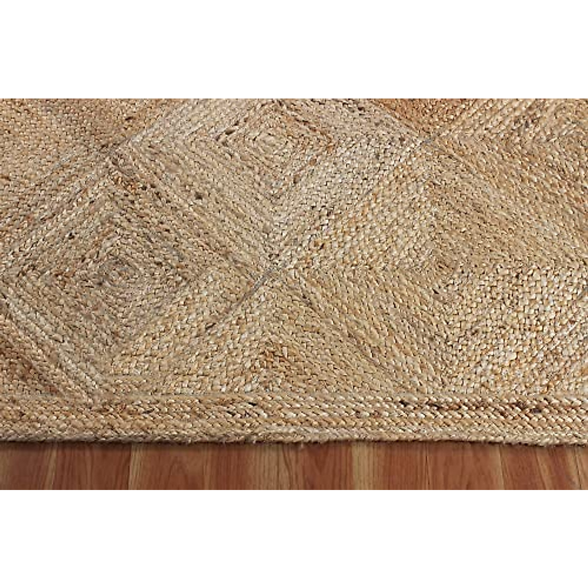 CASAVANI Living Room Jute Rug Indian Handmade Jute Rug Outdoor Doormats Woven Rug Kitchen Natural Jute Rugs for Farmhouse Bathroom Bedroom Doormat