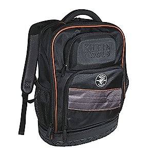 Klein Tools 55439BPTB Laptop Backpack / Tool Bag, Water Resistant Technician Backpack, Padded for 3-Inch Thick Laptop or Tablet, 25 Pockets