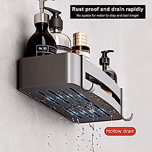 LBW 3 Packs Shower Caddy No Drilling Shower Rack for Bathroom Shower Organizer with Soap Holder and Hooks&Adhesive for Bathroom,Kitchen，Rustproof Shower Shelves for Inside Shower(pack of 3)
