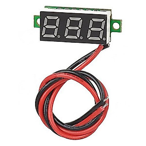 MCIGICM Voltage Tester, 2.5V-30V Mini Digital DC Voltmeter with 0.28 inch LED Display (5 Pcs)