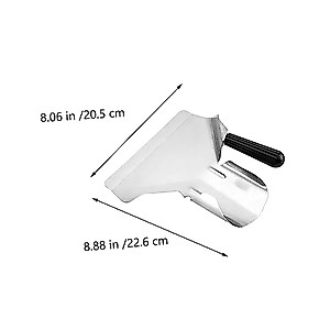 Zerodeko 3pcs Stainless Steel Chip Spatula Plastic Ice Scoop Spatula Metal Ice Scoop for Ice Bucket Stainless Steel French Fry Scoop French Fry Portion Scoop Plastic Fry Scoop Black Fries