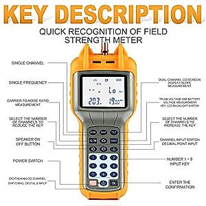 AUGOCOM® CATV Cable Tester, Coax Cable Tracer Coaxial Wire Continuity Checker, TV Handle Signal Level Meter DB Tester 47-870MHz