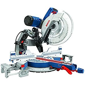 BOSCH GCM12SD 15 Amp 12 Inch Corded Dual-Bevel Sliding Glide Miter Saw with 60 Tooth Saw Blade