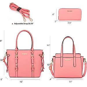 Montana West 3PCS Purses for Women Tote Purse and Wallet Set Shoulder Satchel Bags MWC3-C032WPK