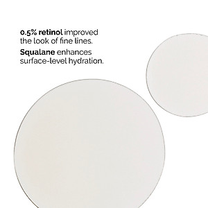 The Ordinary Retinol 0.5% in Squalane, Intermediate Retinol Serum for the Face That Is Anti-Aging and Skin Smoothing, 1 Fl Oz