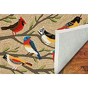 Liora Manne Frontporch Indoor/Outdoor Rug, 3 ft 6 in x 5 ft 6 in, Birds Multi