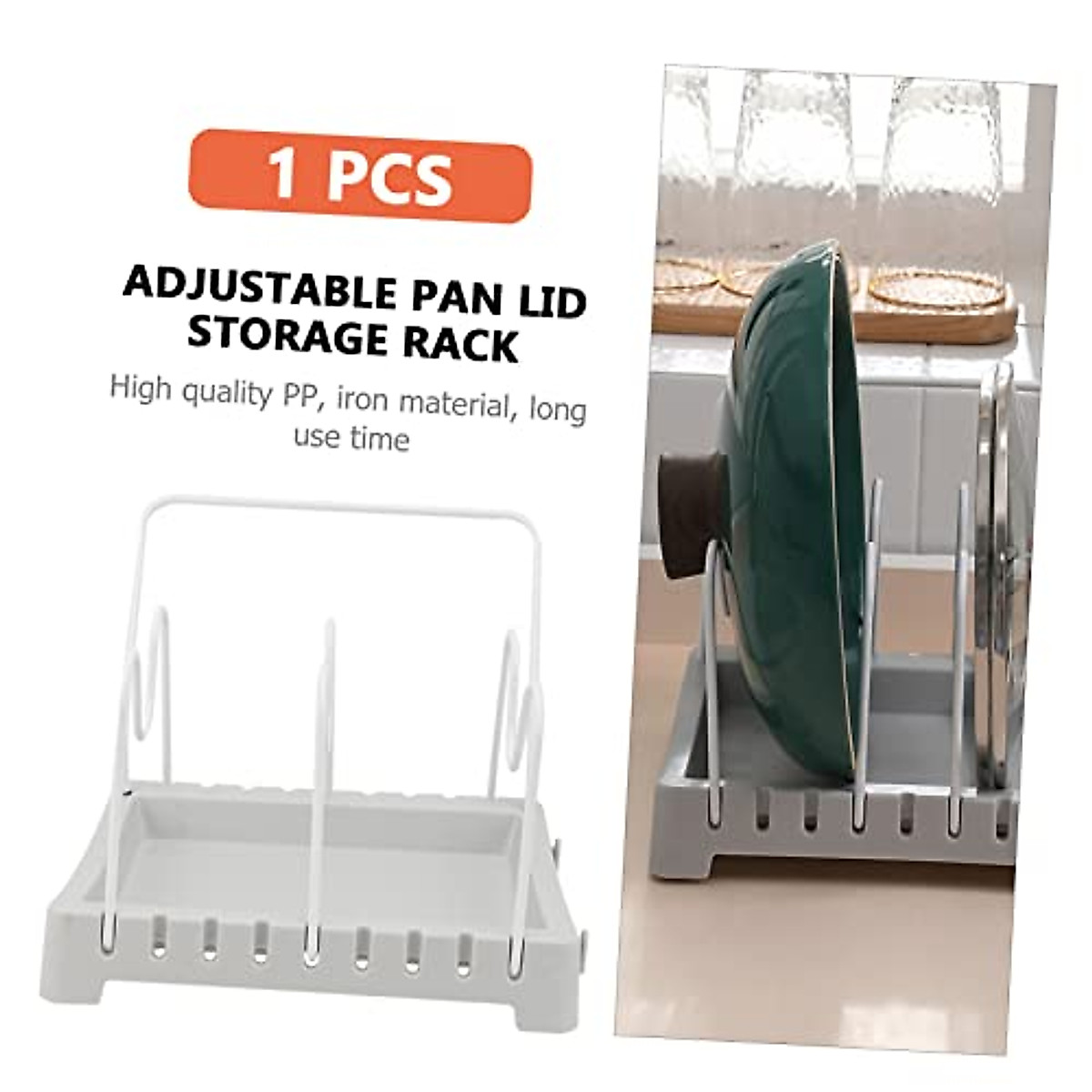 Alipis 2 Pcs Pan Storage Rack Cutting Board Holder Stand Dish Rack for Cabinet Tabletop Shelf Cabinet Shelves Pan Lid Organizer Pantry Rack Tabletop Pot Lid Holder Kitchen Pot Lid Holder