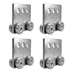 Hi Flame 4 Wheel Trolley Assembly, Four Bearing Trolley Assembly for Taller Strut Channel or All 1-5/8" Channel (Pack of 4)