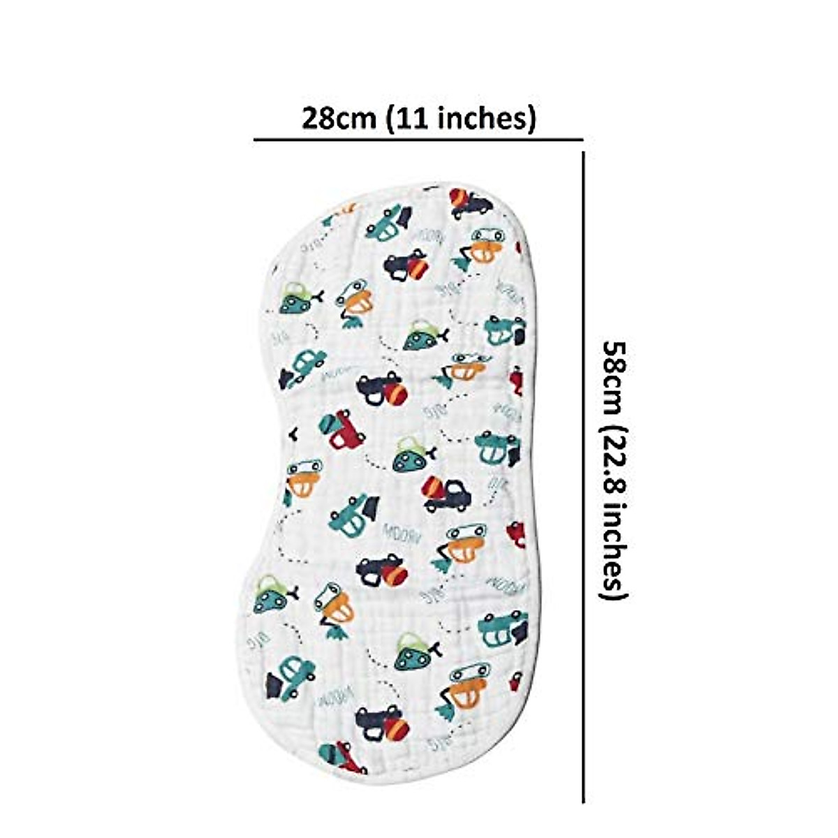 ShoppeWatch Muslin Burp Cloths Baby Burping Bibs 2-Pack Large 100% Cotton 6 Layers Absorbent Cloth Spit Up Dribble Rags BB22