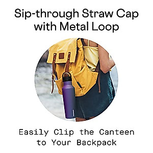 Corkcicle Lunch Box and Canteen Bundle Baldwin Boxer Cooler Lunch Box - Black Neoprene; 20 Oz Sport Canteen - Hammerhead Grey