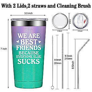 Fufendio Best Friend Birthday Gifts for Women - Friendship Gifts, Mothers Day Gifts for Friend - Gifts for Best Friend Woman - Friend Coffee Mug Tumbler